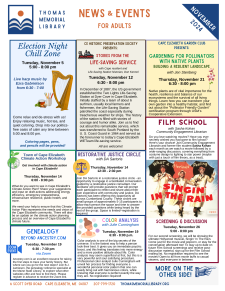 Welcome to TML! - THOMAS MEMORIAL LIBRARY